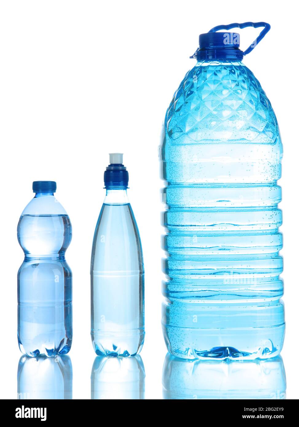 Three bottles mineral water on Cut Out Stock Images & Pictures - Alamy