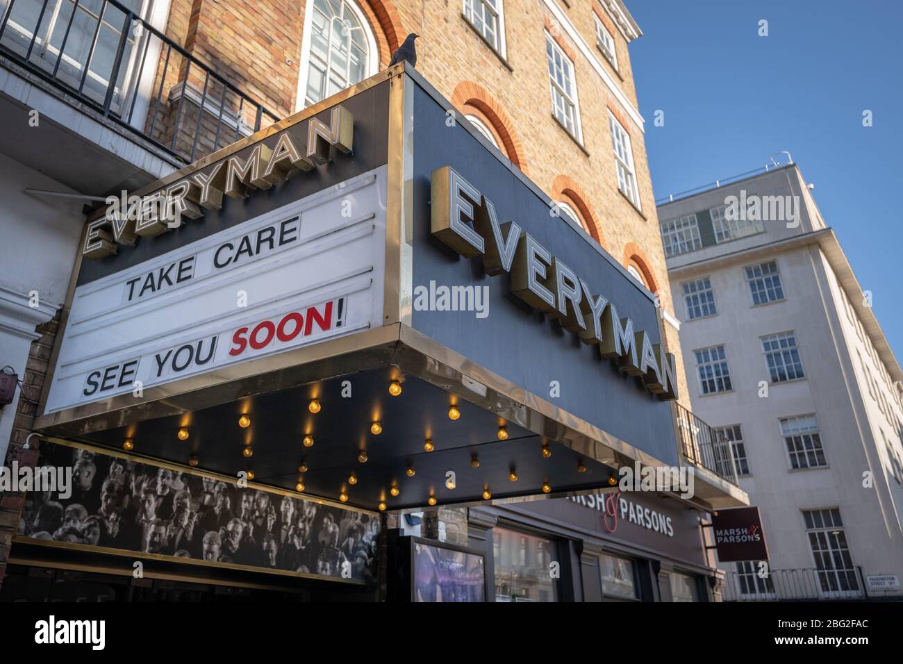 London, UK. 20th April, 2020. Coronavirus: Everyman Cinema in Baker ...