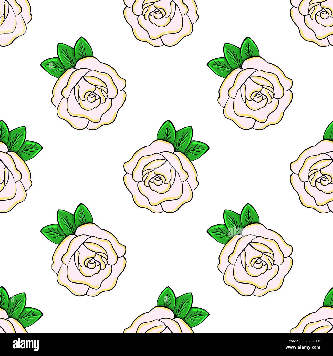 Wedding flower pattern, illustration, vector on white background Stock ...