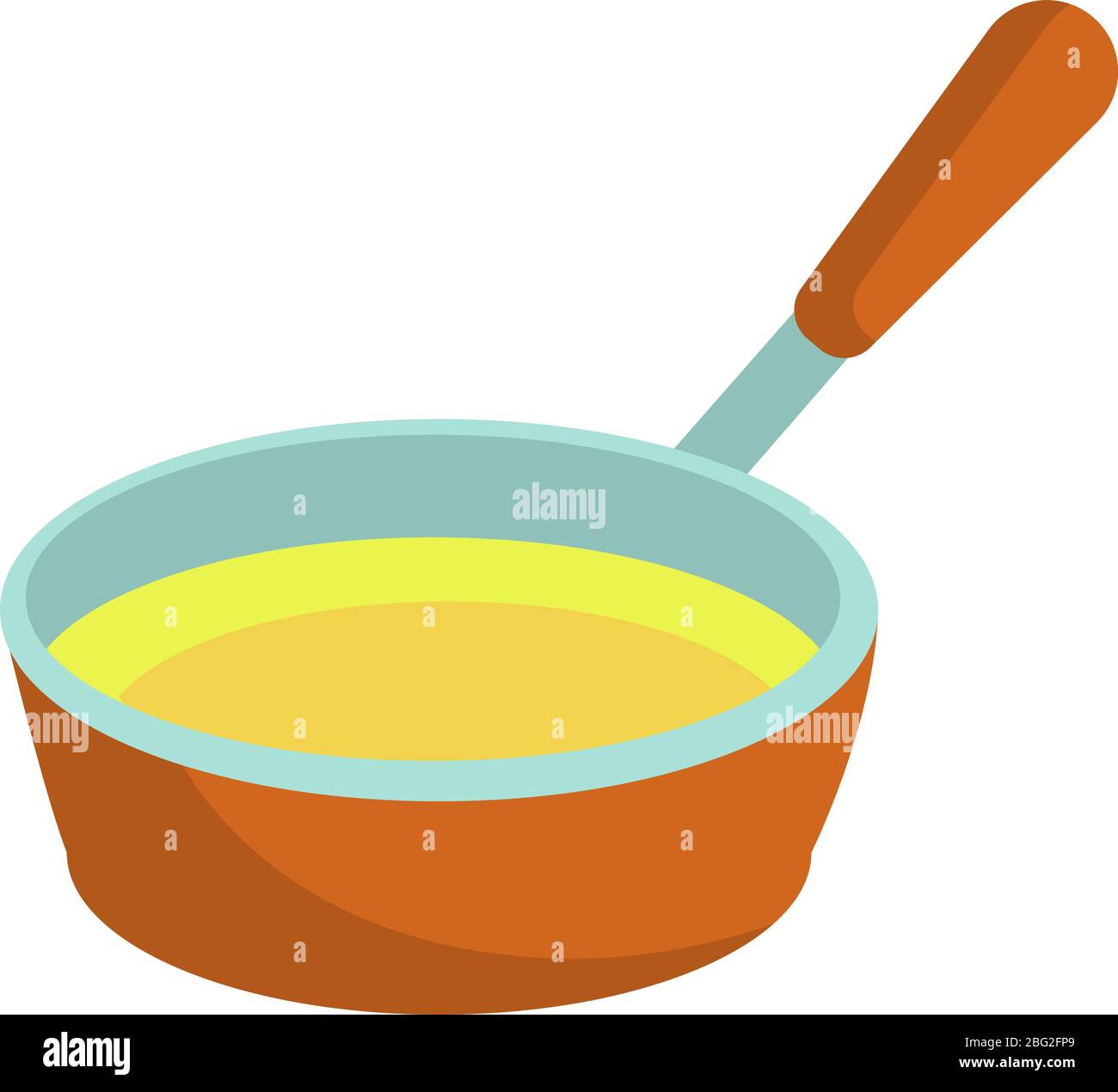 Frying pan, illustration, vector on white background Stock Vector Image ...