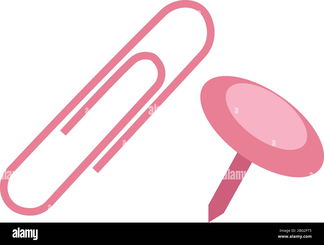 Paper pins, illustration, vector on white background Stock Vector Image ...