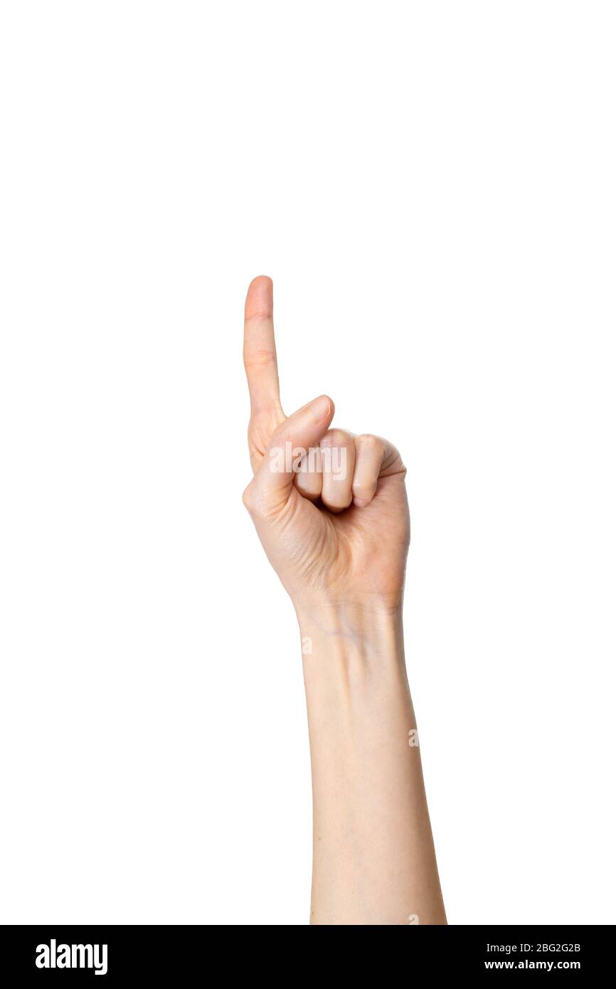 Woman Number 1 Hand Gesture High Resolution Stock Photography and ...