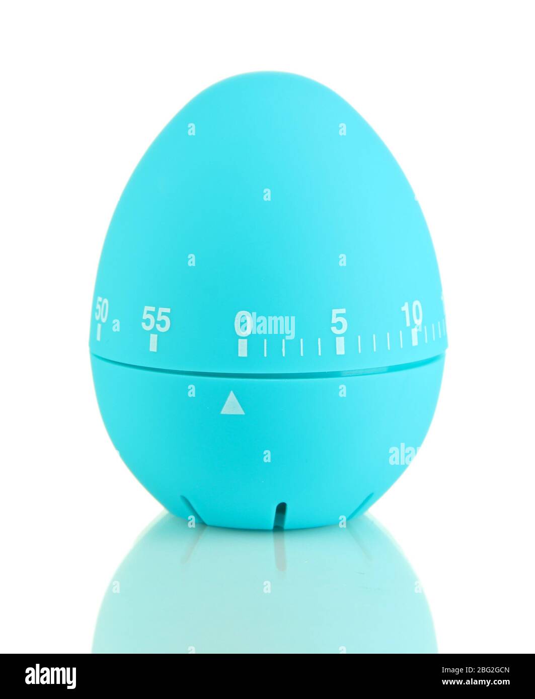 Blue egg timer, isolated on white Stock Photo - Alamy