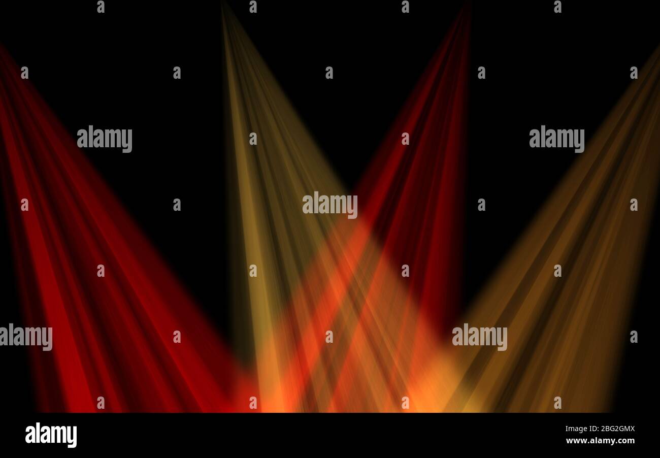 background of yellow red rays spotlight. 3d rendering Stock Photo - Alamy