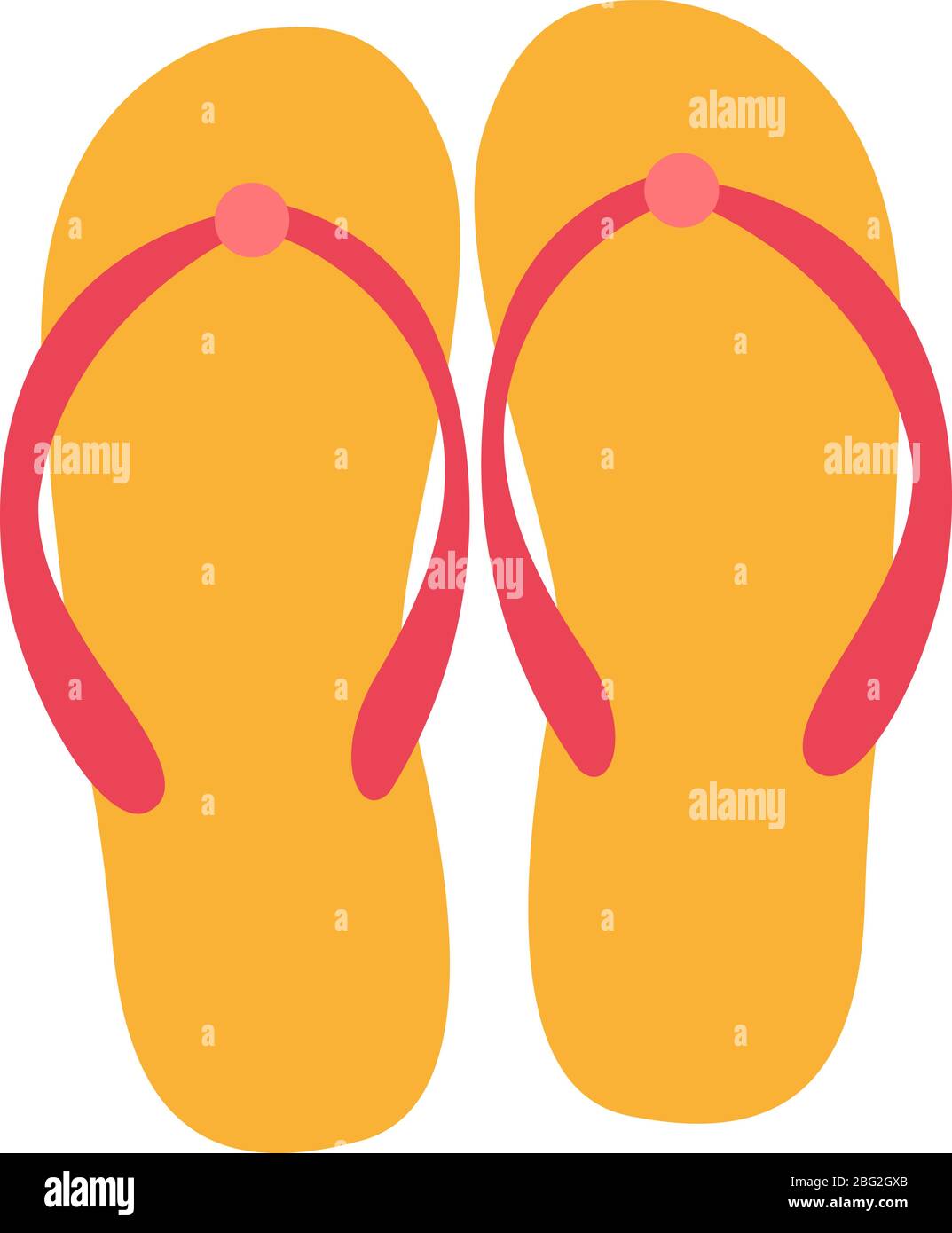 Yellow slippers, illustration, vector on white background Stock Vector ...