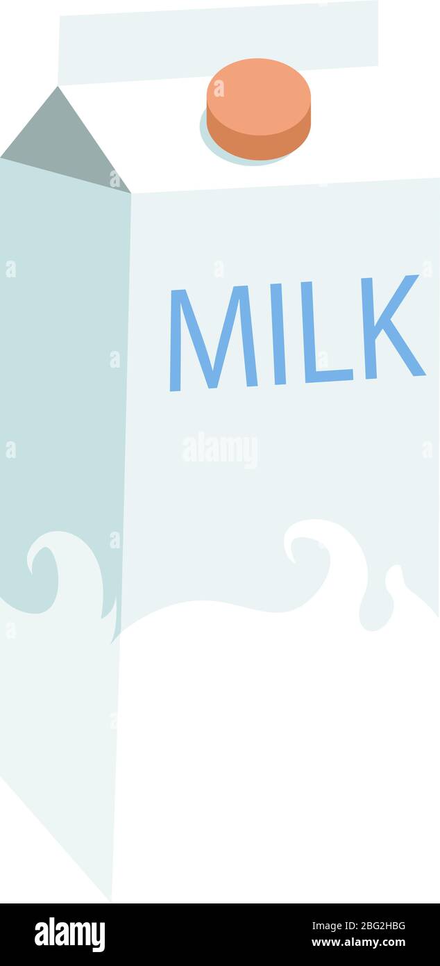 Fresh milk, illustration, vector on white background Stock Vector Image ...