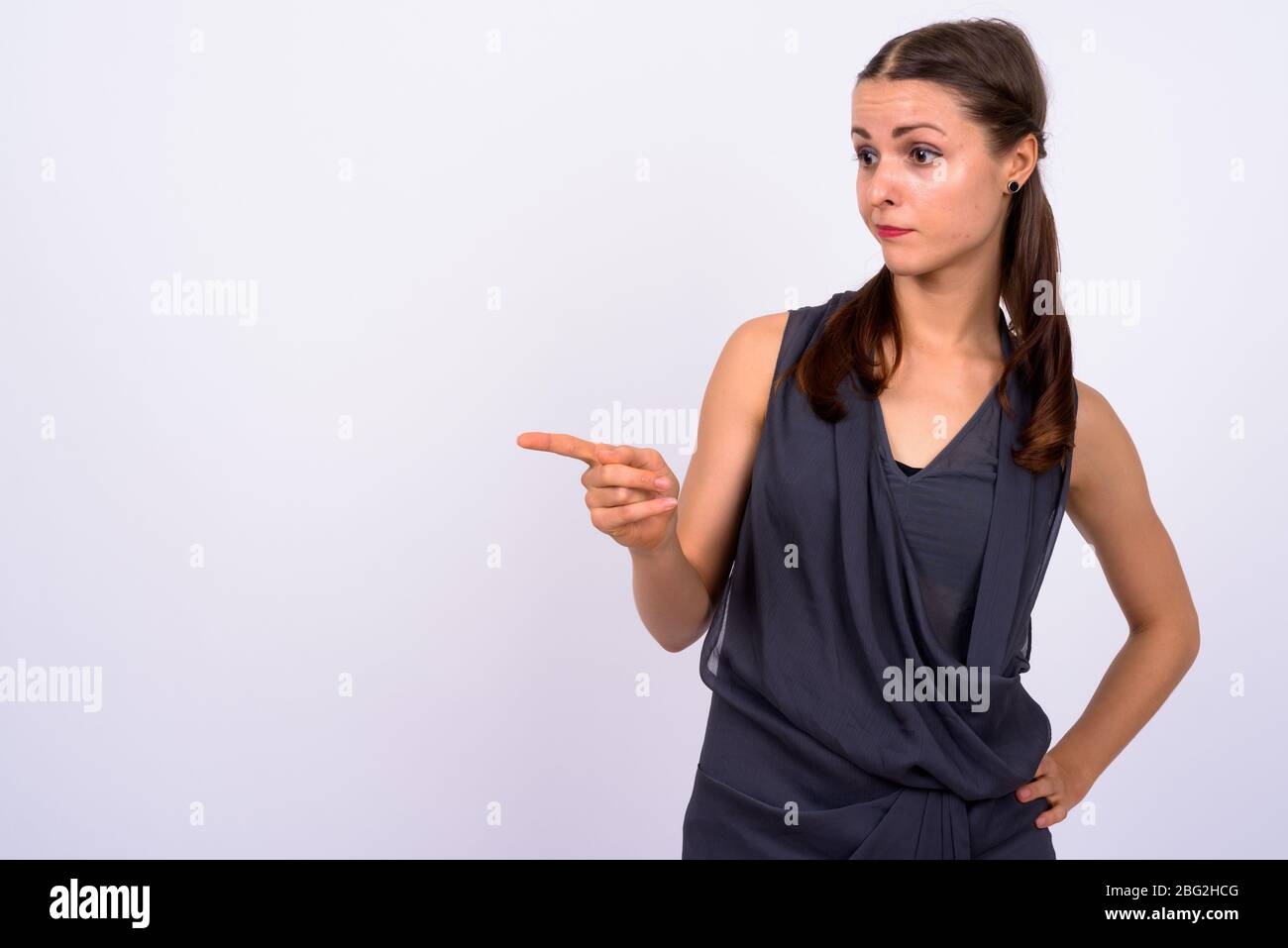 Female side portrait hi-res stock photography and images - Alamy