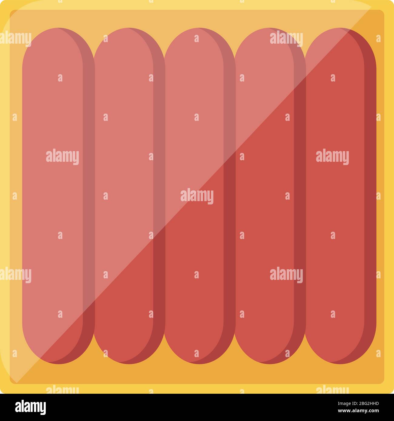 Chicken sticks, illustration, vector on white background Stock Vector ...