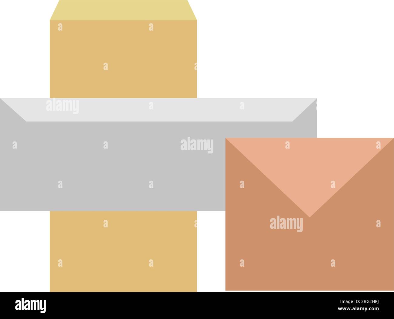 Envelopes, illustration, vector on white background Stock Vector Image ...