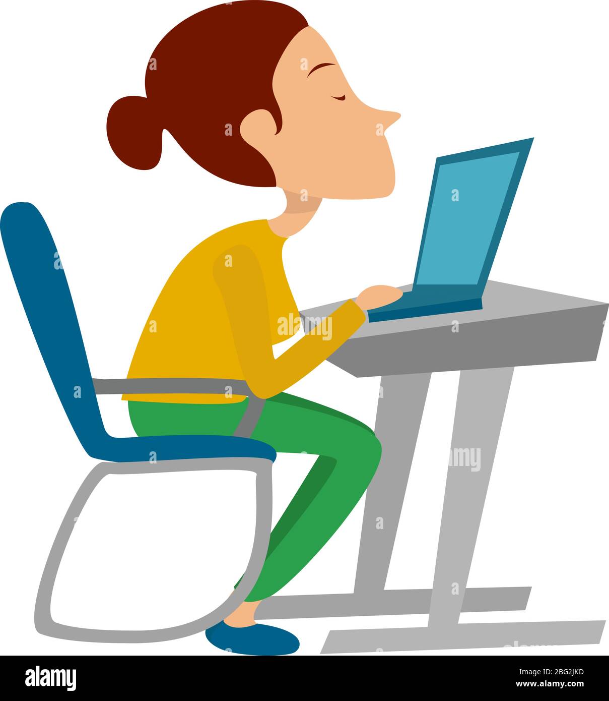 Young corporate executive sitting Stock Vector Images - Alamy