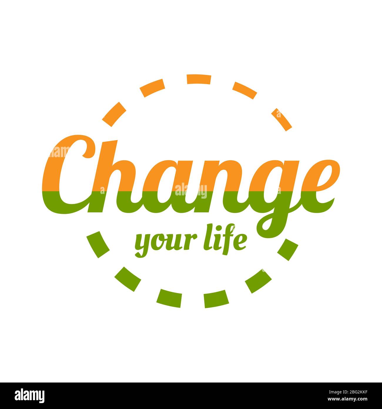 stylish typography lettering CHANGE YOUR LIFE word logotype vector on ...