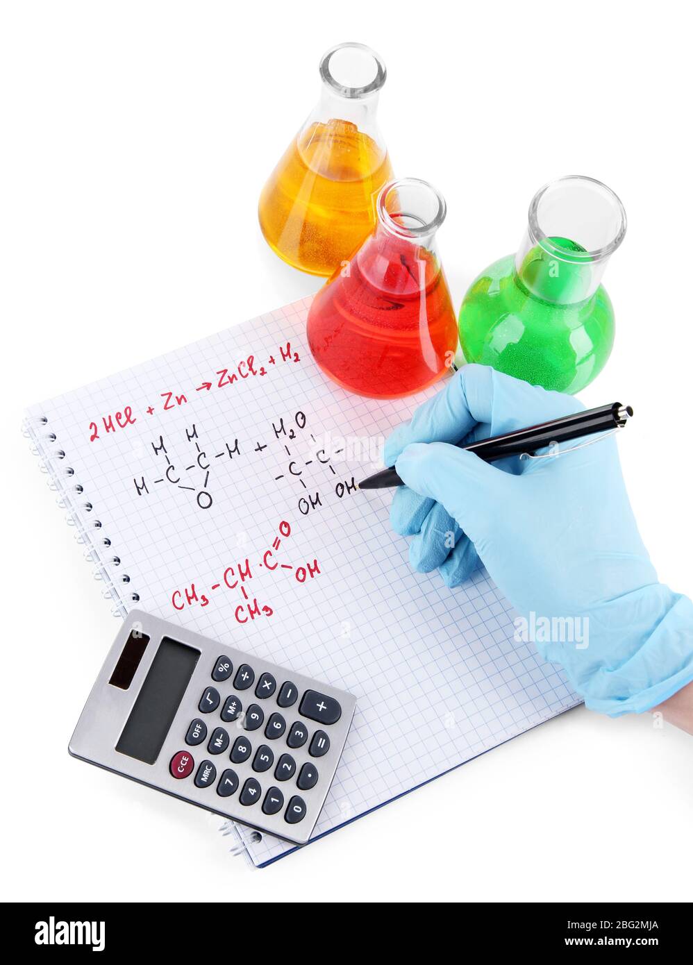 Scientist writing formula Cut Out Stock Images & Pictures - Alamy