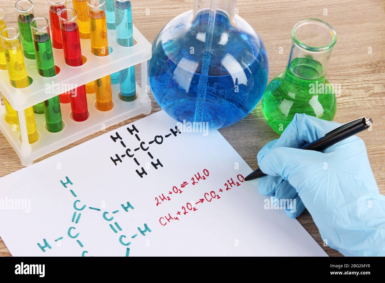 Hand scientist writing formulas Stock Photo - Alamy