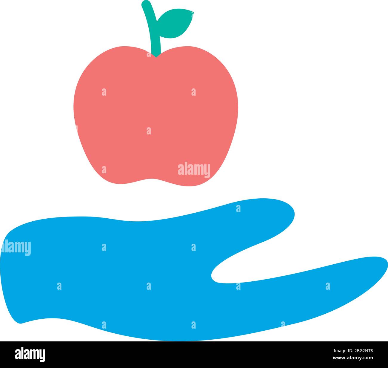 hand lifting apple solidarity flat style Stock Vector Image & Art - Alamy