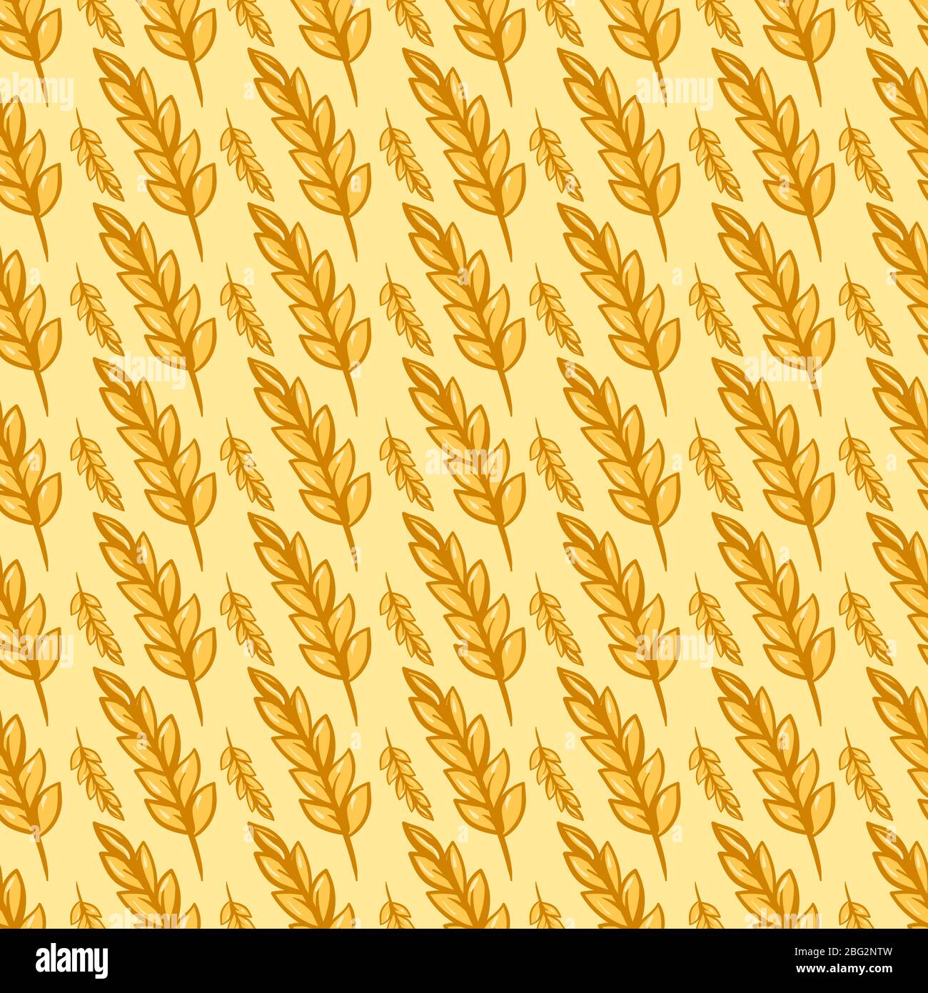 Wheat pattern, illustration, vector on white background Stock Vector ...