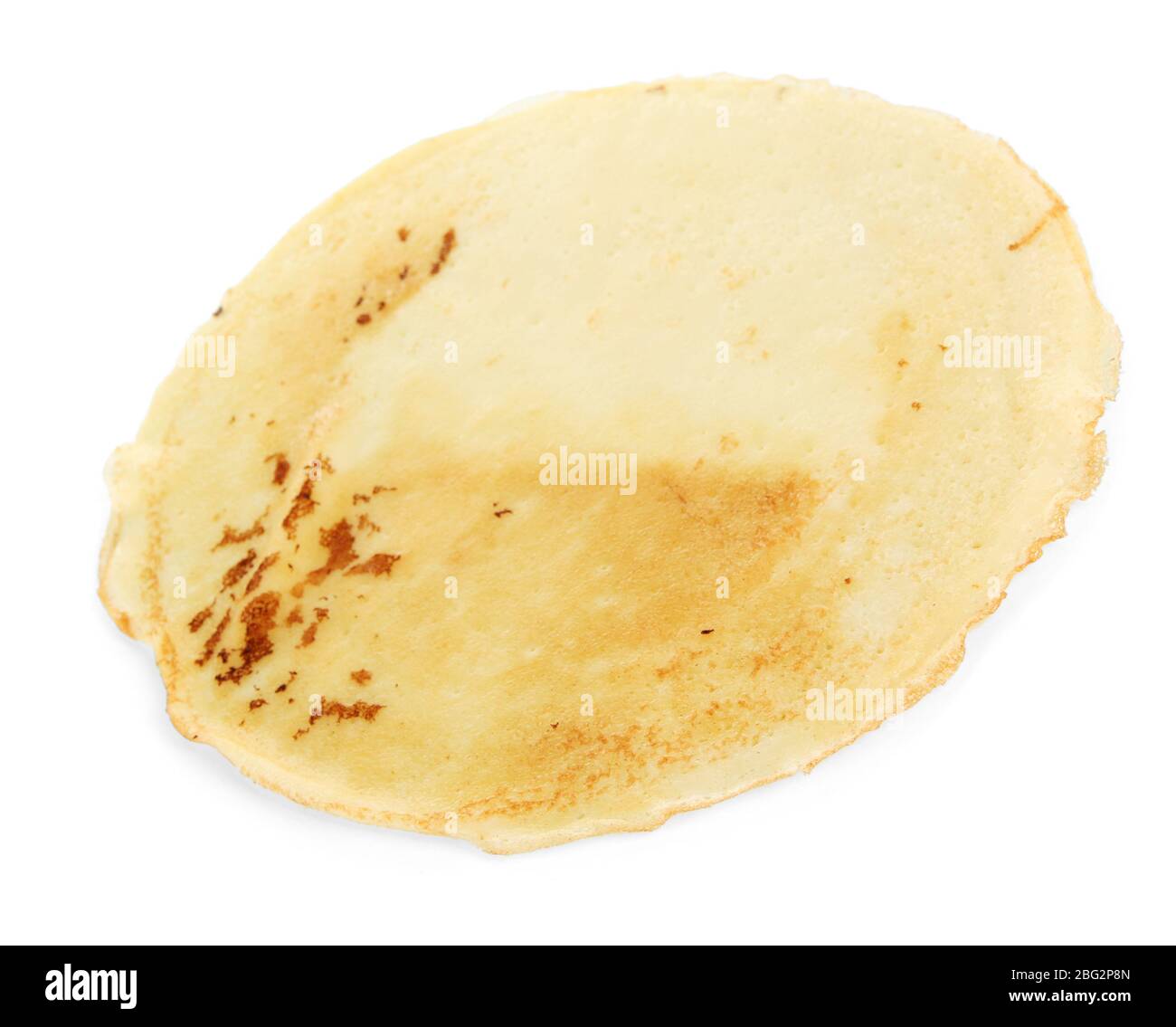 Pancake isolated on white Stock Photo - Alamy