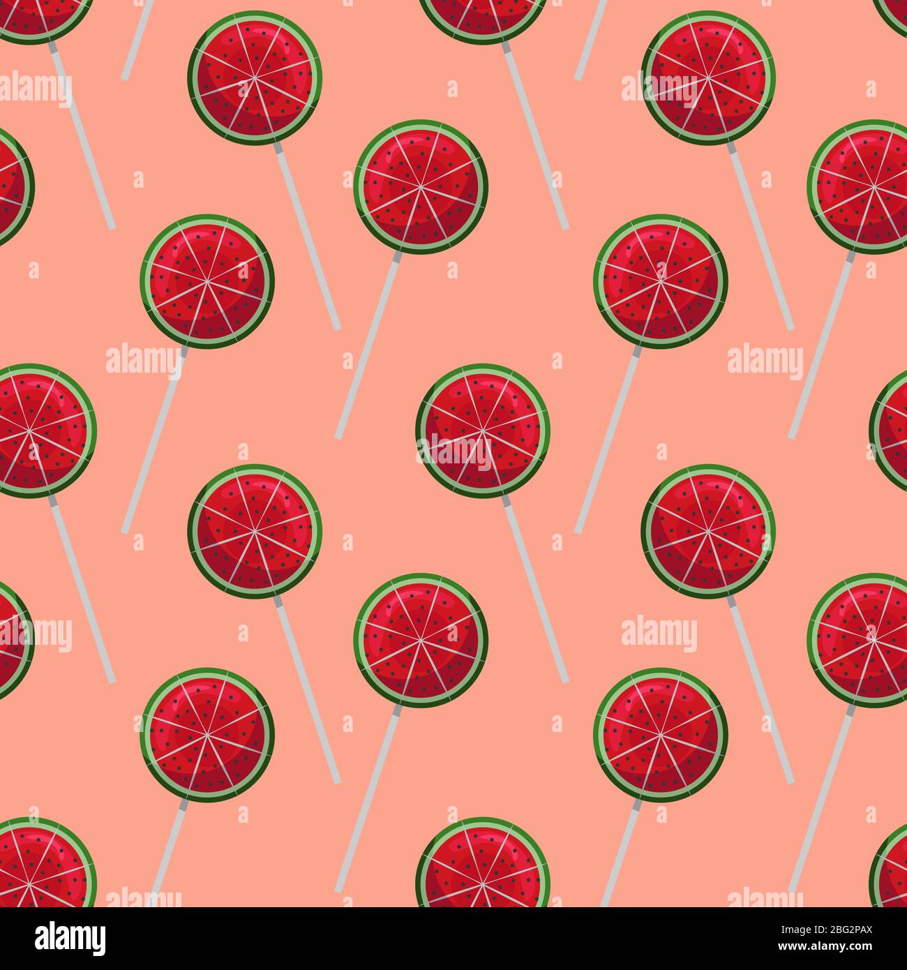 Watermelon candy pattern, illustration, vector on white background ...