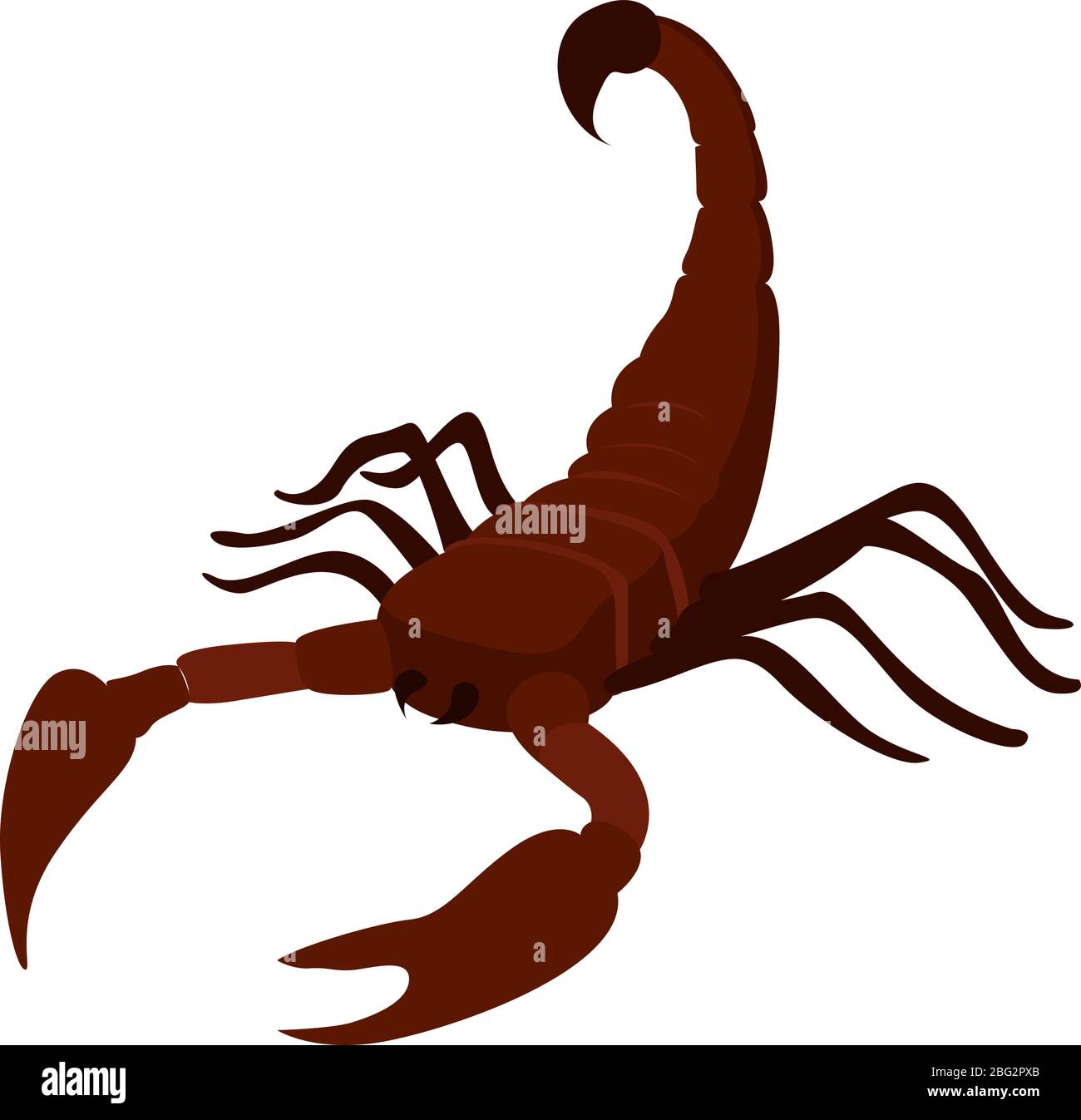 Red scorpion, illustration, vector on white background Stock Vector ...