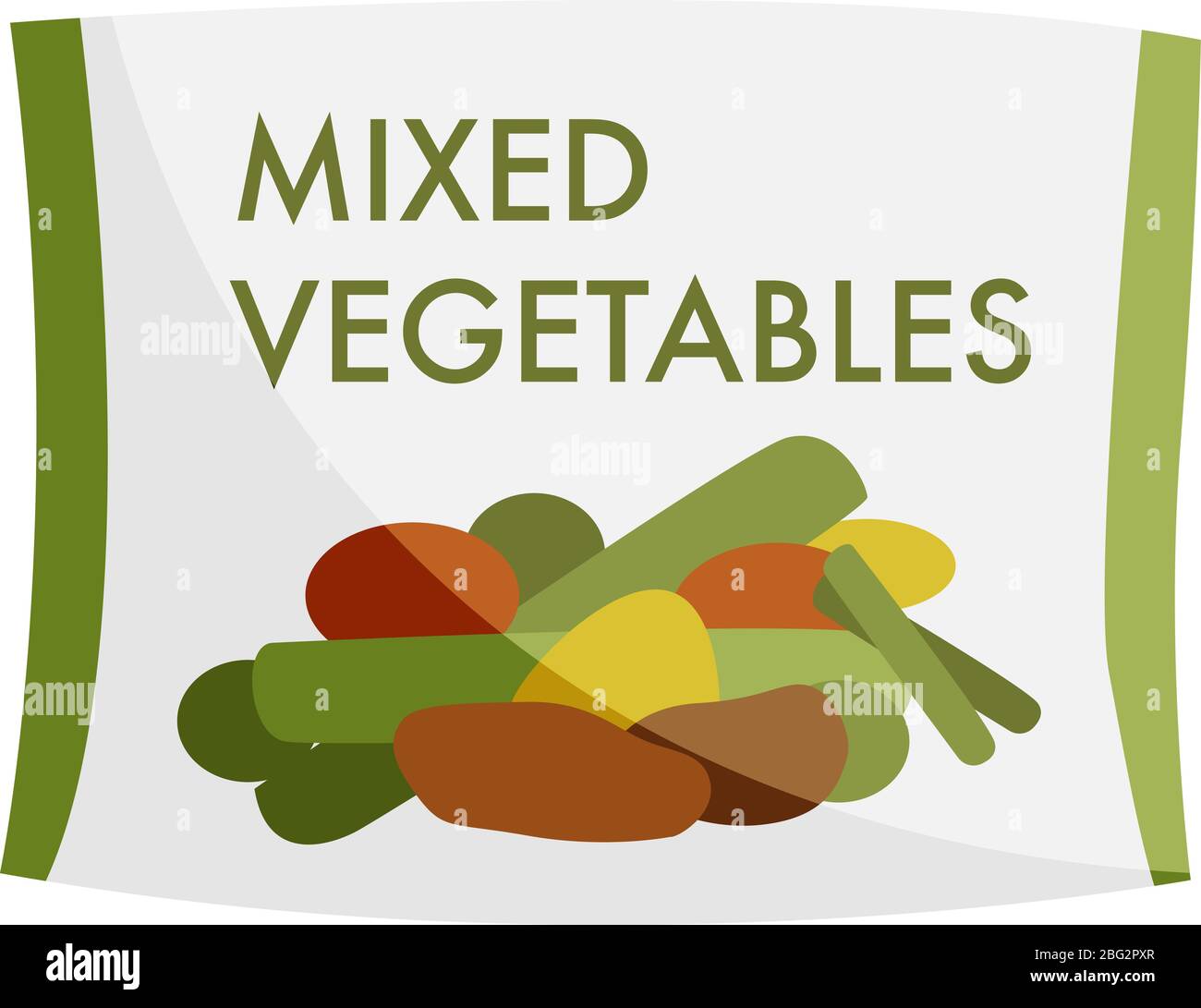 Mixed vegetables, illustration, vector on white background Stock Vector ...
