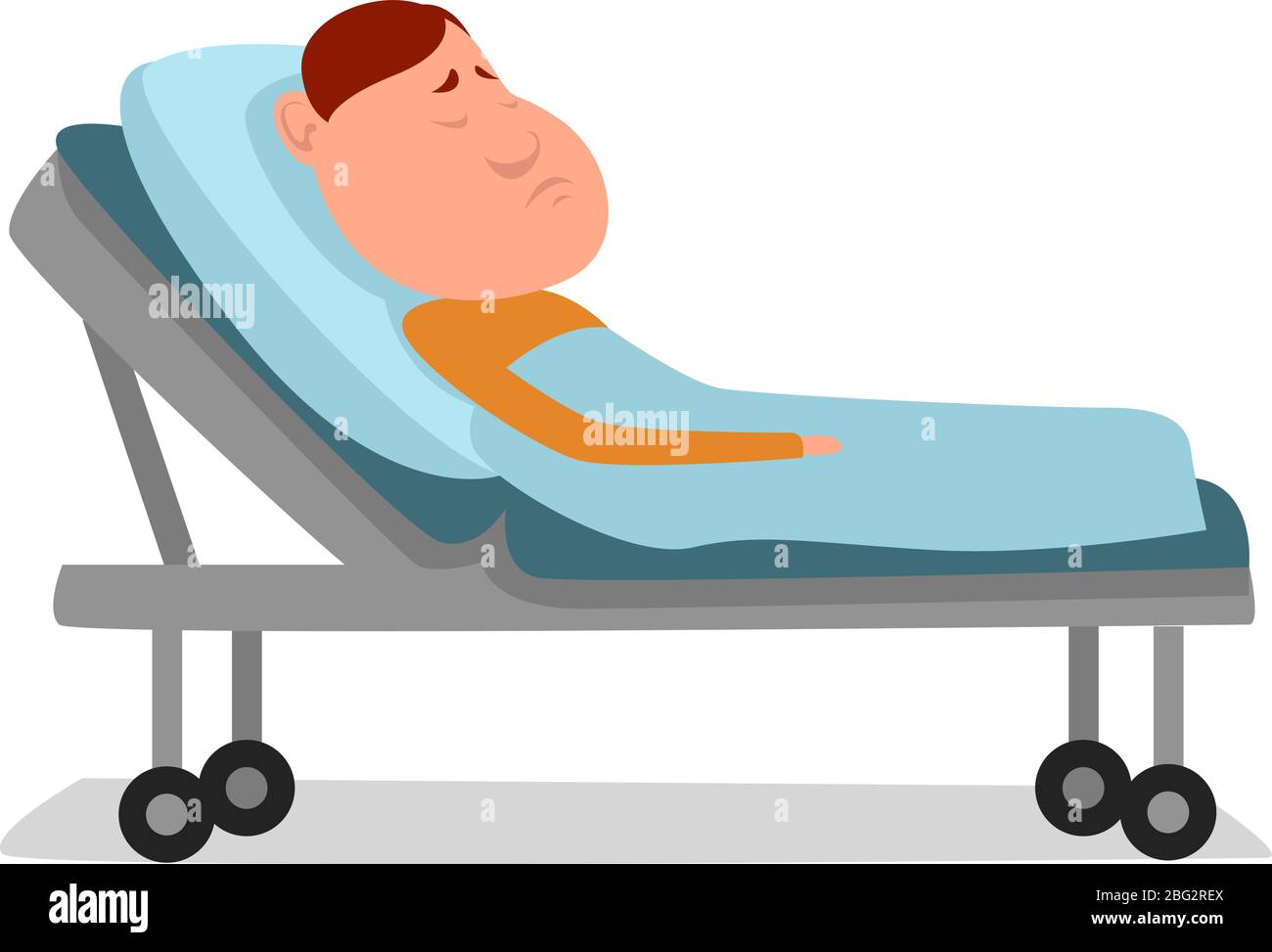 Lying in bed sad Stock Vector Images - Alamy
