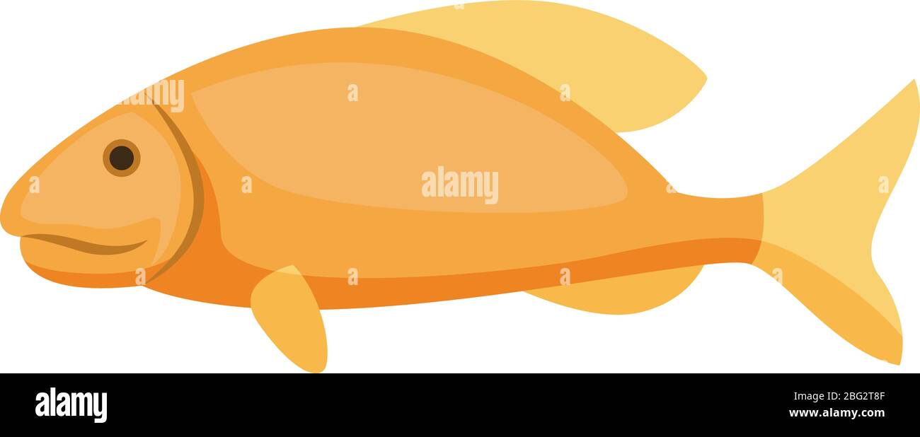 Yellow fish, illustration, vector on white background Stock Vector ...