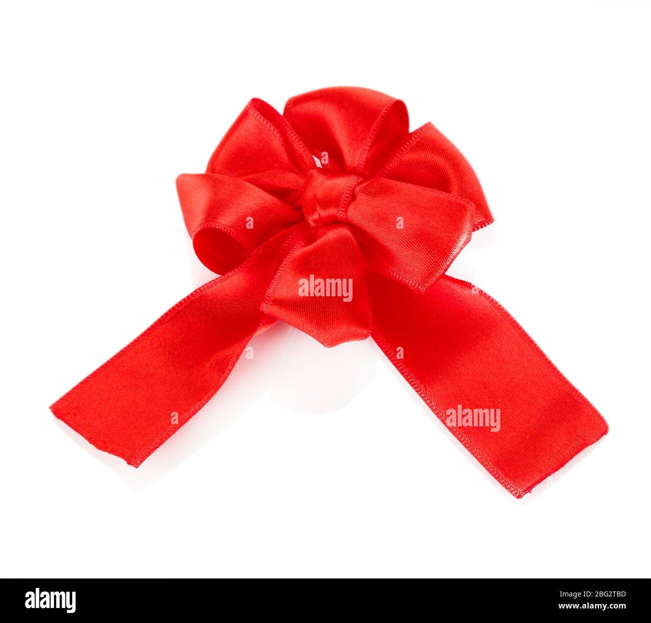 Red bow isolated on white Stock Photo - Alamy