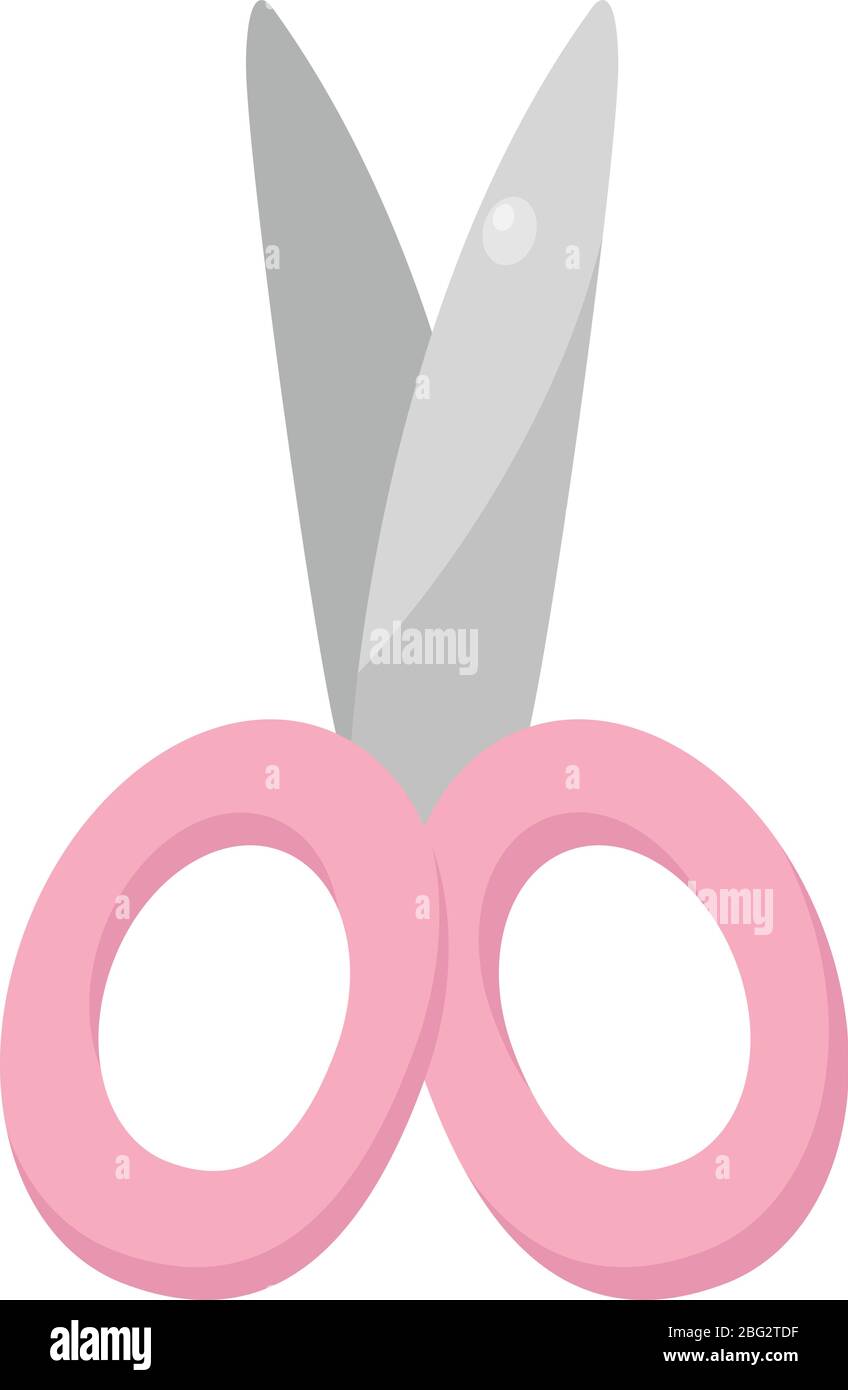 Scissors, illustration, vector on white background Stock Vector Image ...