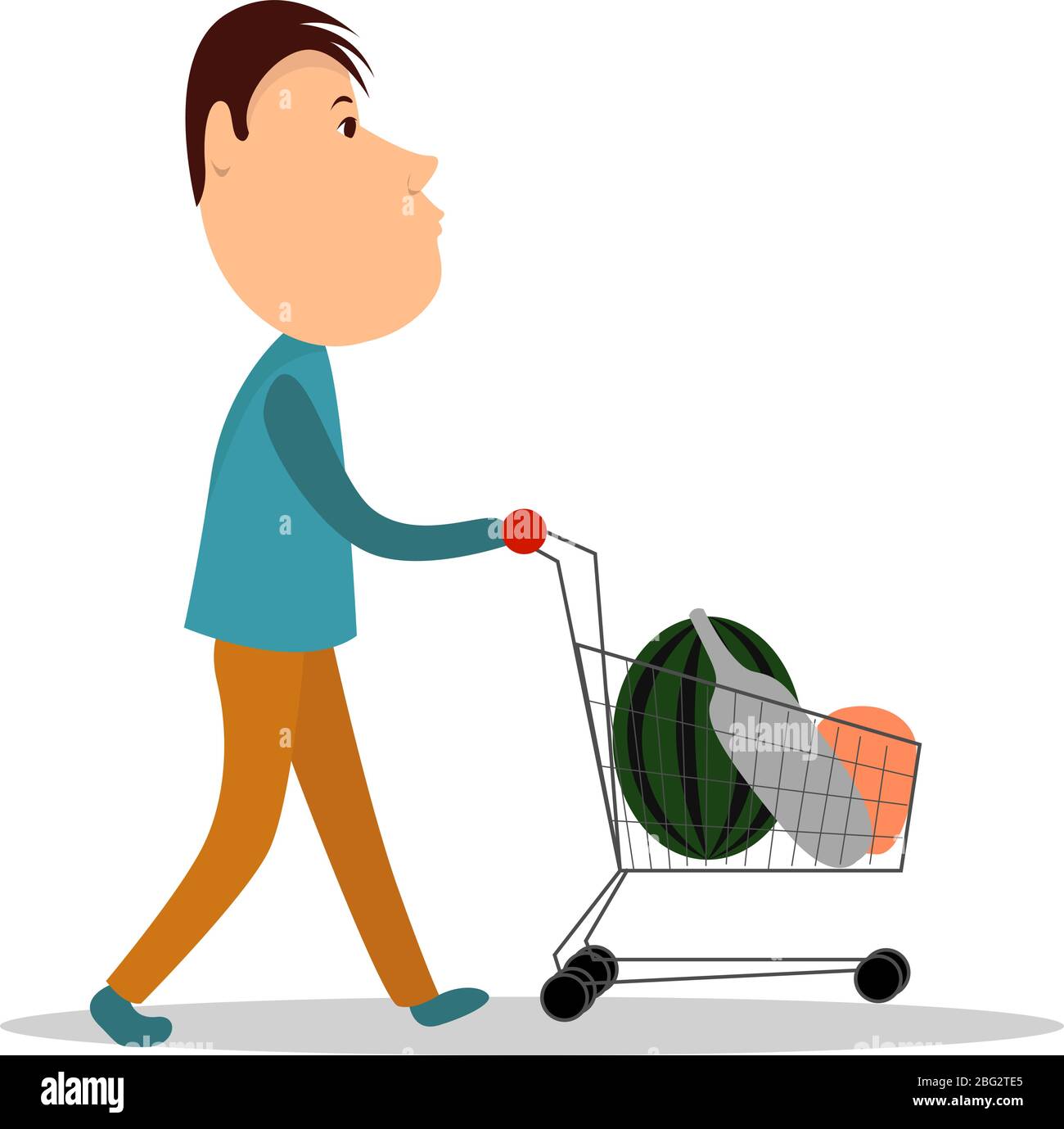 Young people on shopping Stock Vector Images - Alamy