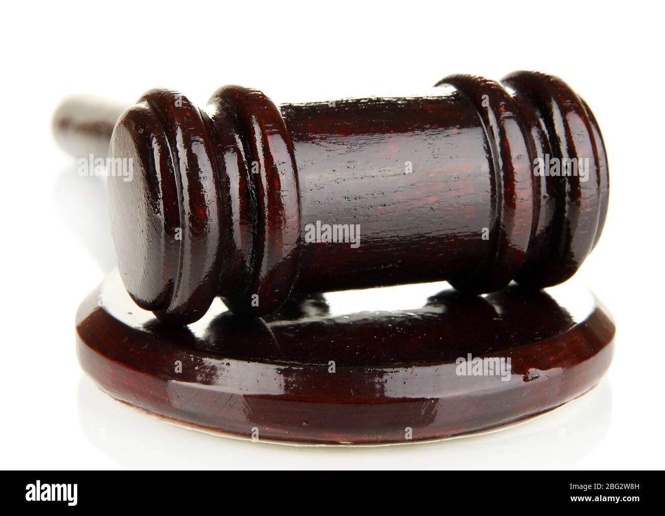 Wooden gavel isolated on white Stock Photo - Alamy