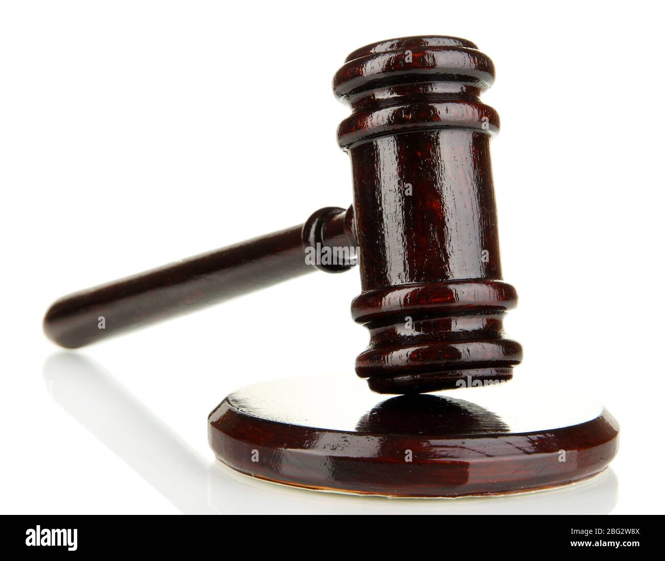 Wooden gavel isolated on white Stock Photo - Alamy