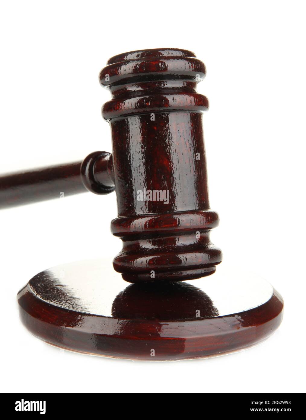 Wooden gavel isolated on white Stock Photo - Alamy