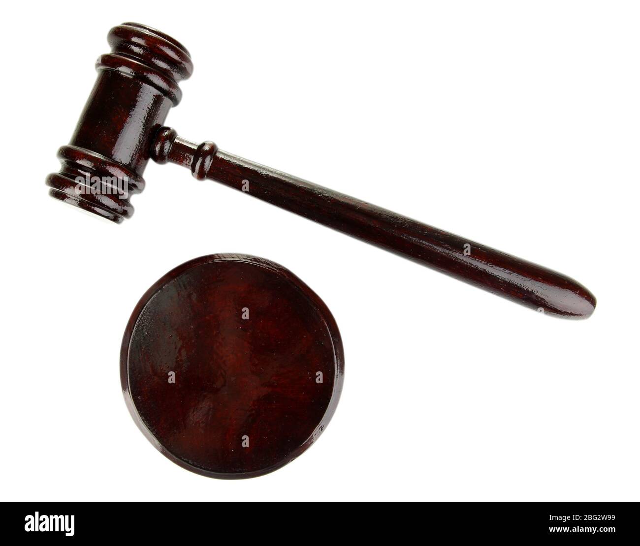Wooden gavel isolated on white Stock Photo - Alamy