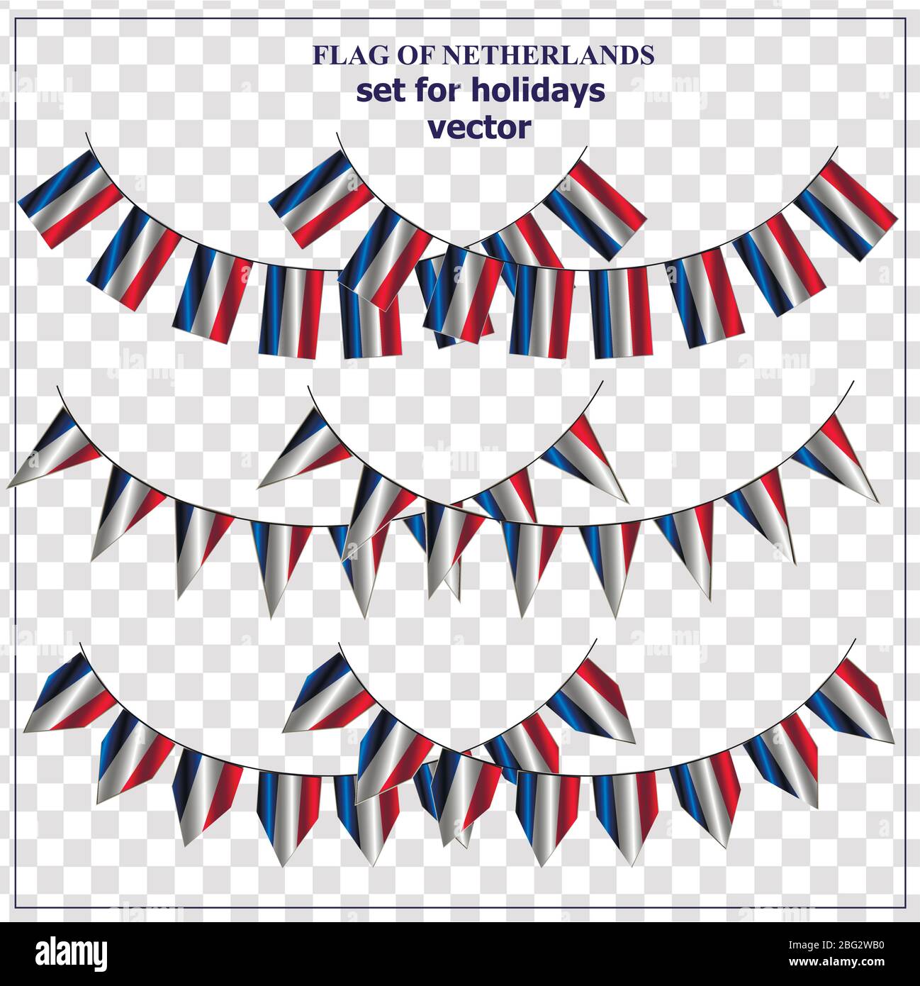 Set with flags of Netherlands with folds. Happy Netherlands day ...