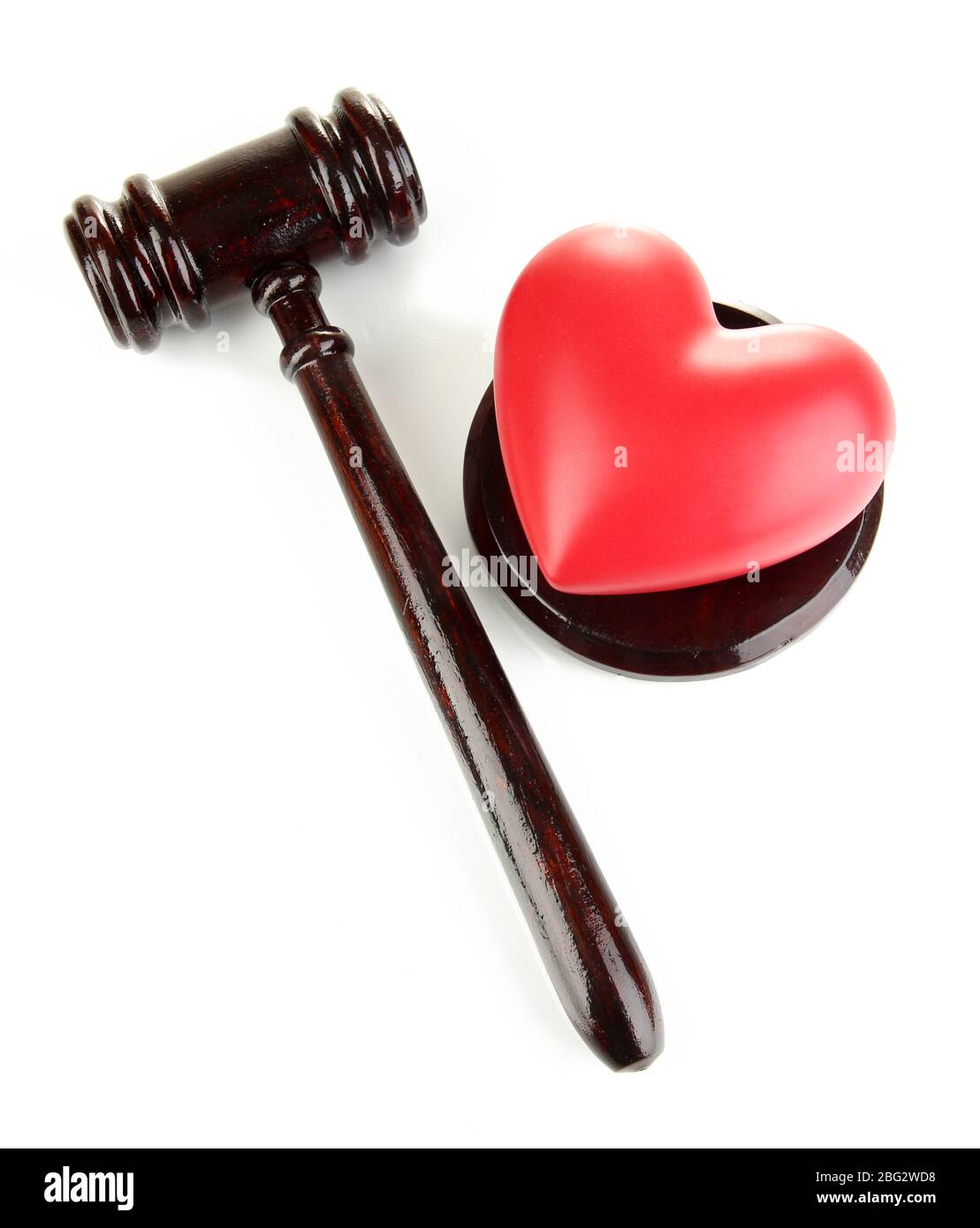 Concept of broken heart because of divorce, isolated on white Stock ...