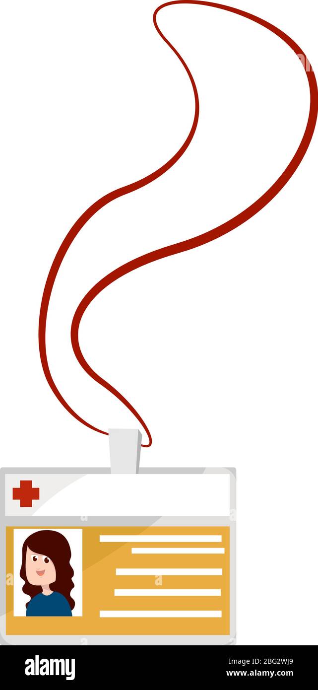 Red cross worker, illustration, vector on white background Stock Vector ...