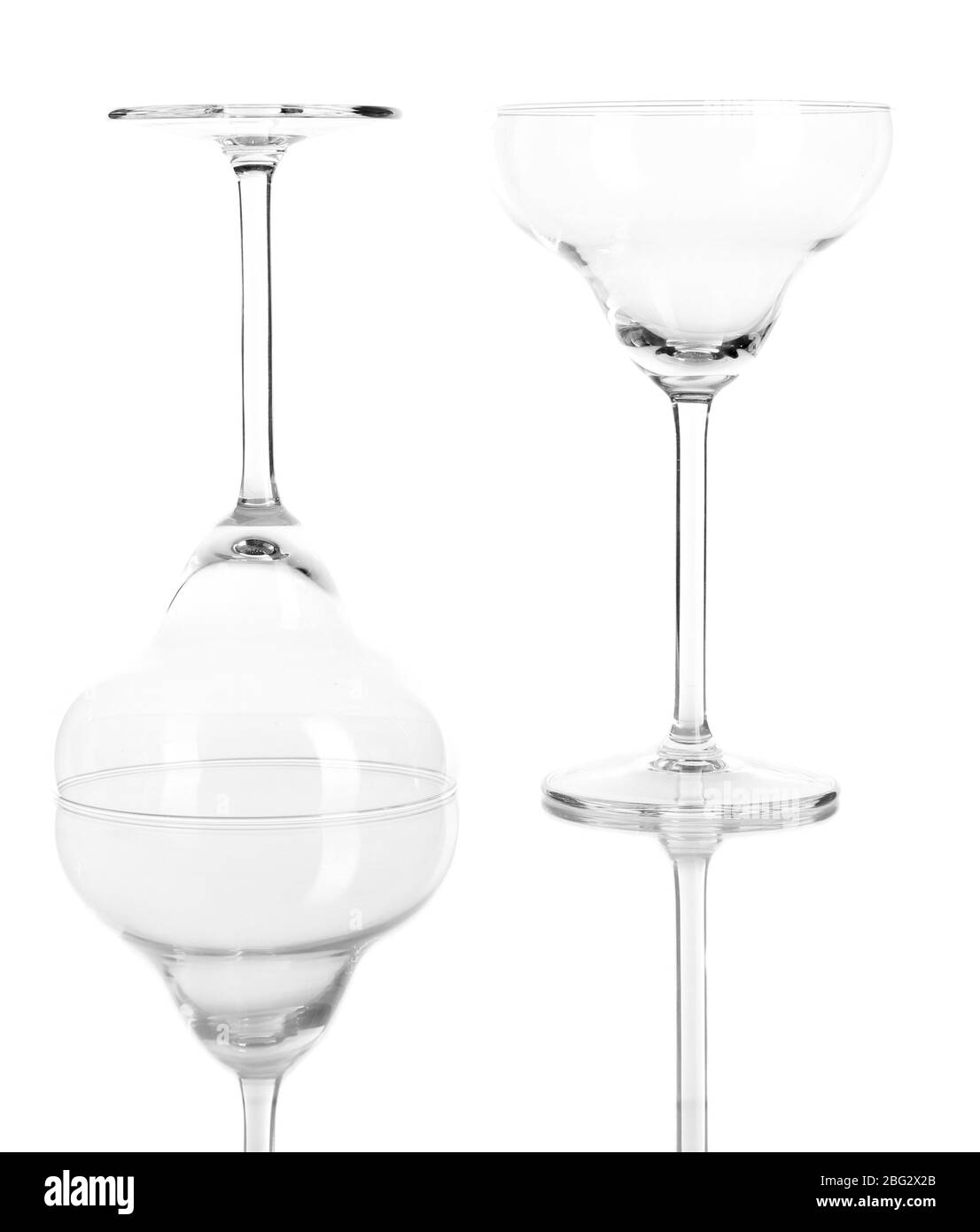 Two glasses isolated on white Stock Photo - Alamy