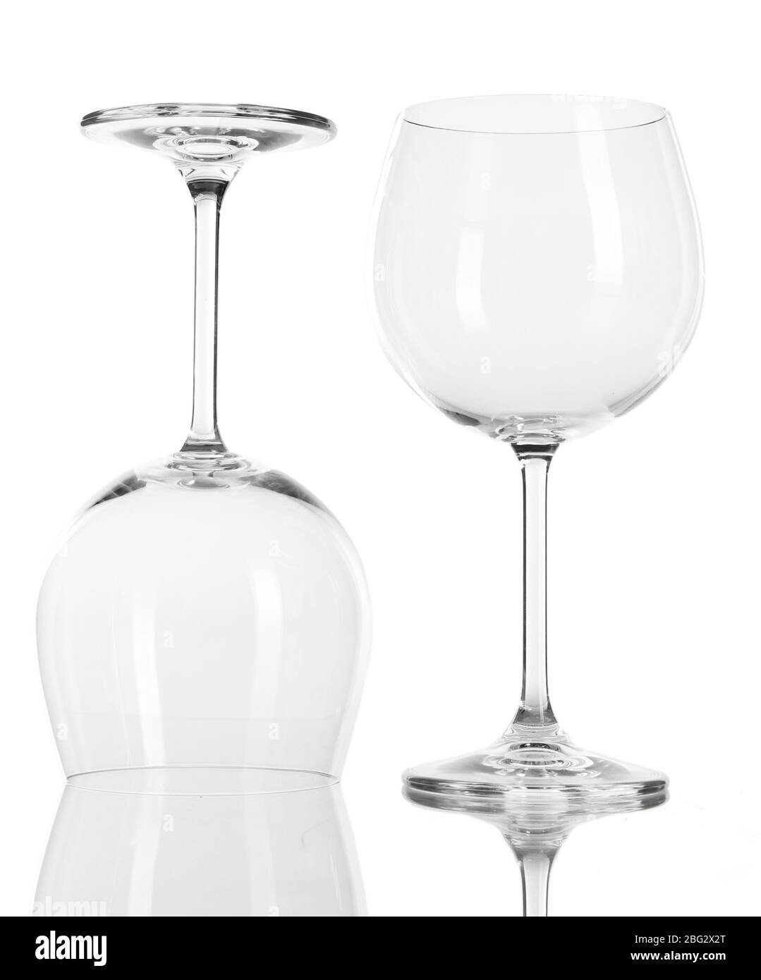 Two glasses isolated on white Stock Photo - Alamy