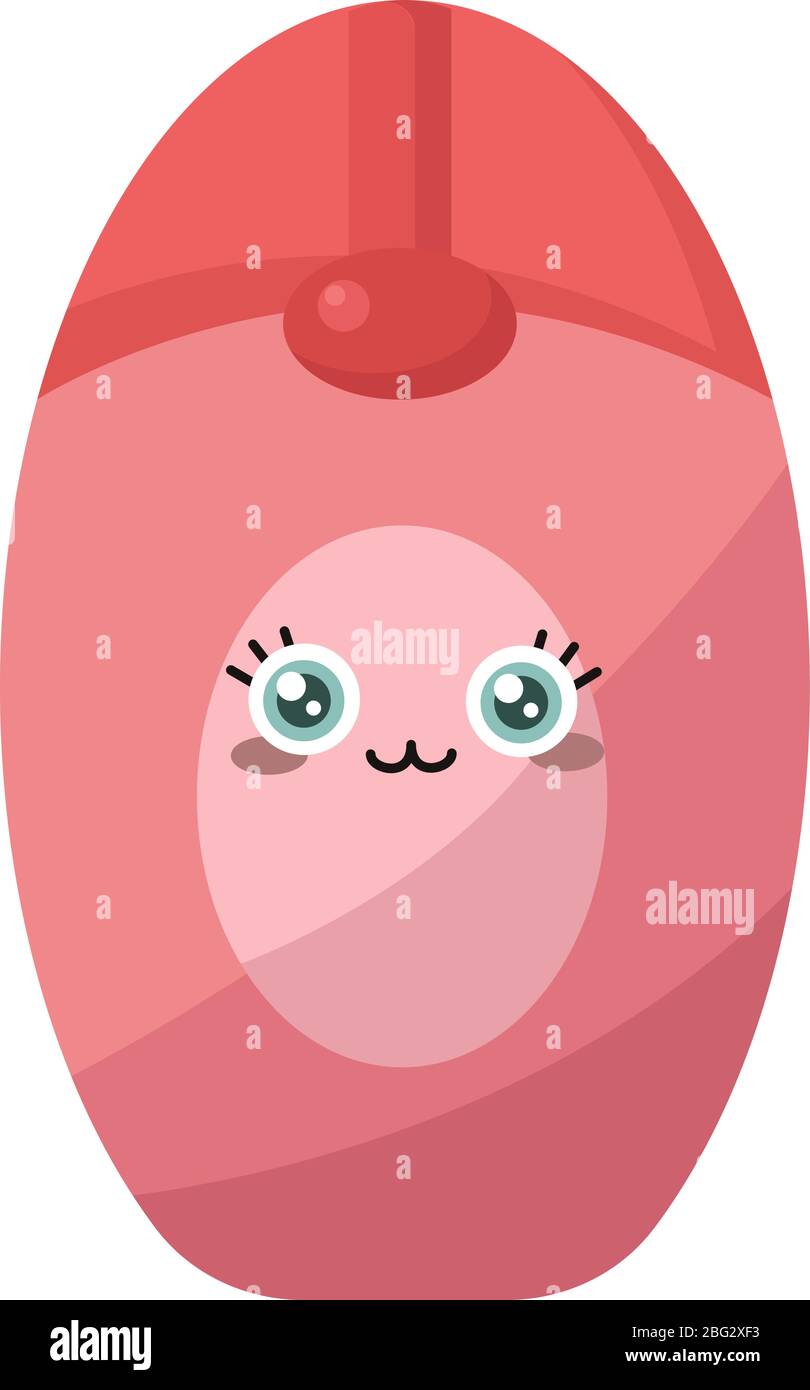 Pink shampoo, illustration, vector on white background Stock Vector ...