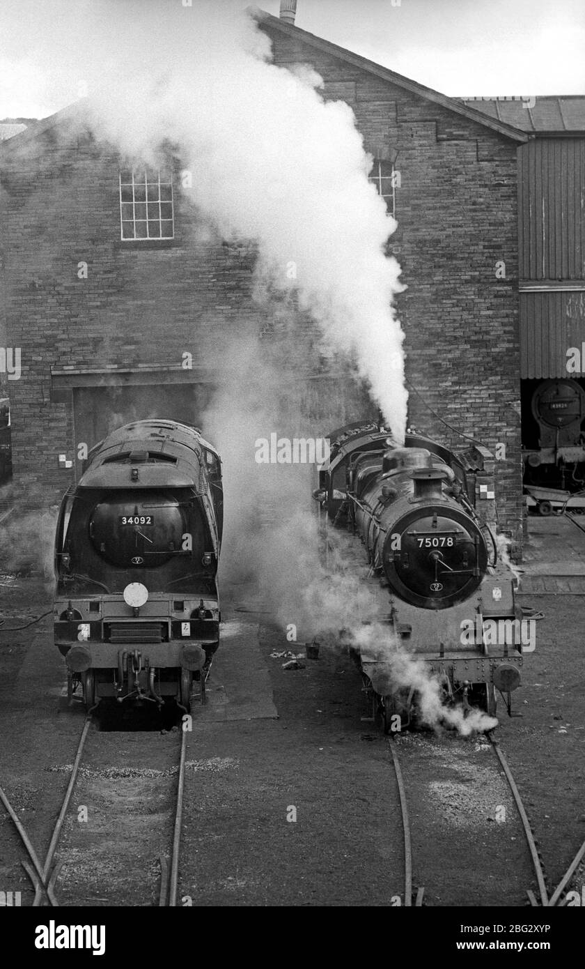 Haworth locomotive sheds on the Keighley and Worth Valley Railway ...