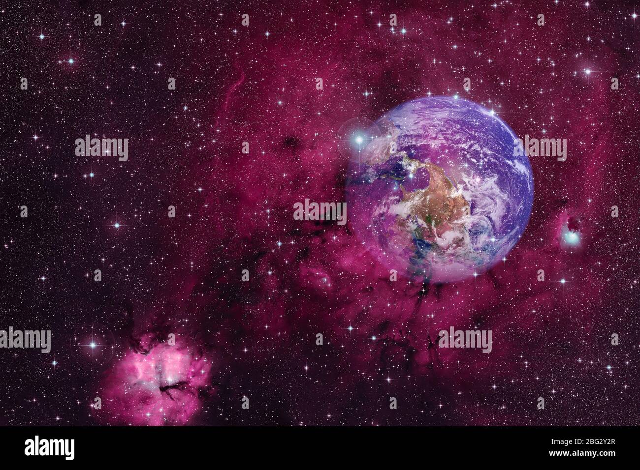 Earth and galaxy. Awesome science fiction wallpaper. Elements of this ...