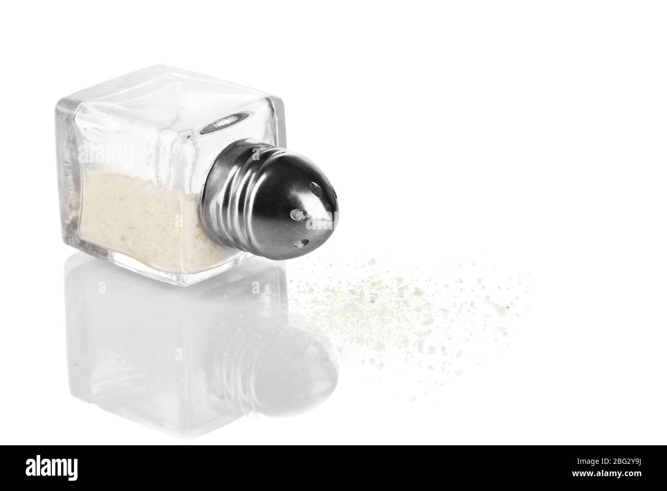 Container for salt isolated on white Stock Photo - Alamy