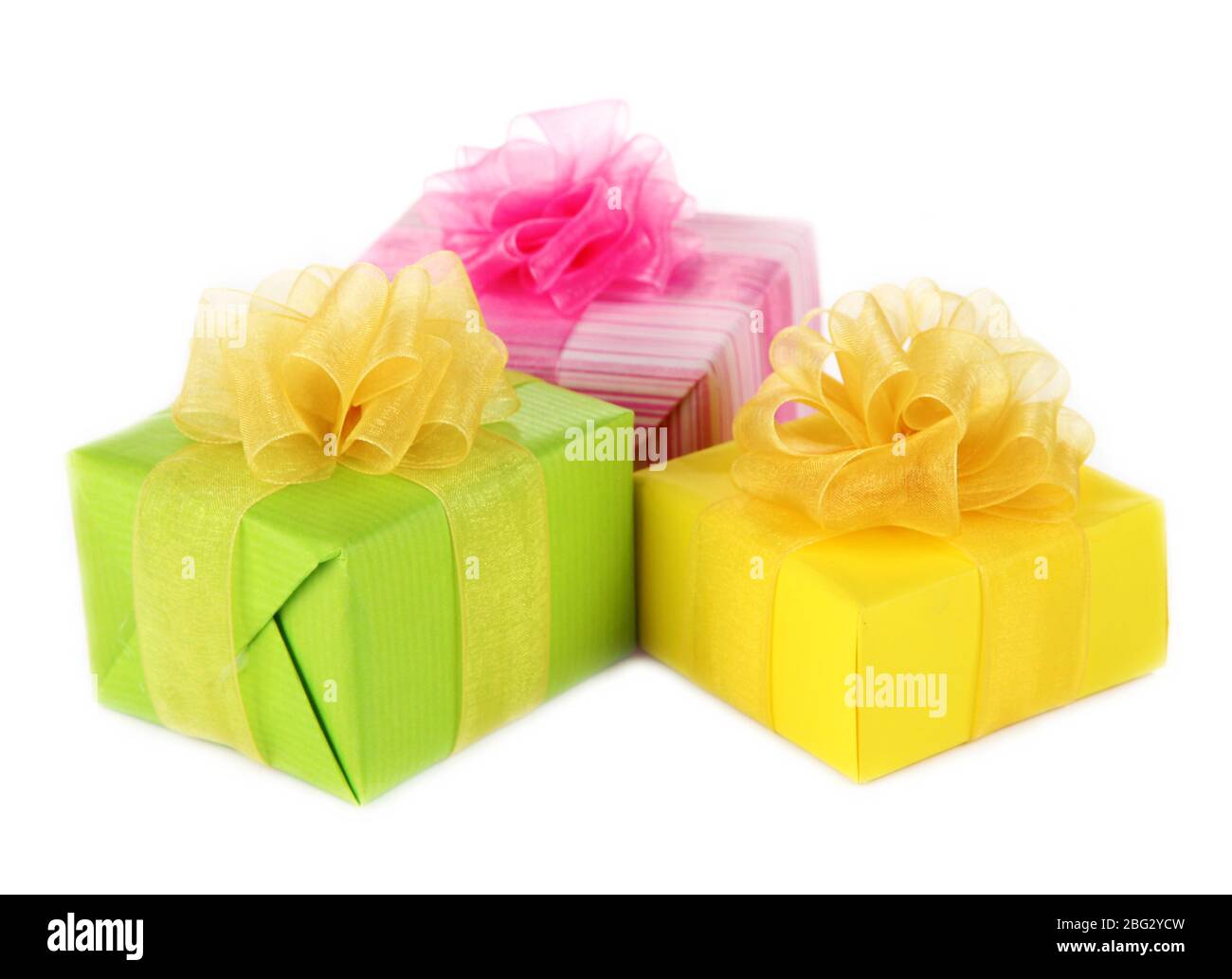 Bright gifts bows on Cut Out Stock Images & Pictures - Alamy