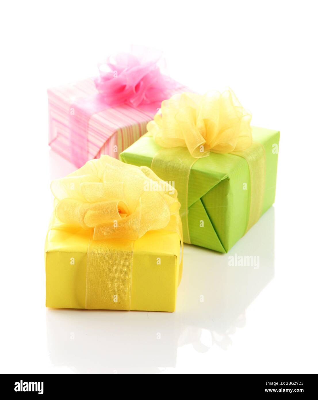 Bright gifts bows on Cut Out Stock Images & Pictures - Alamy