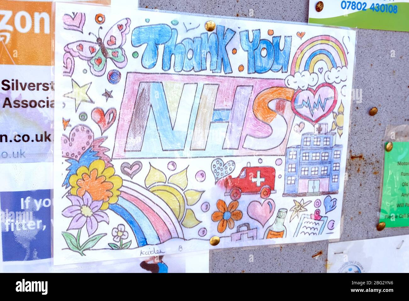 Thank you NHS sign Stock Photo - Alamy