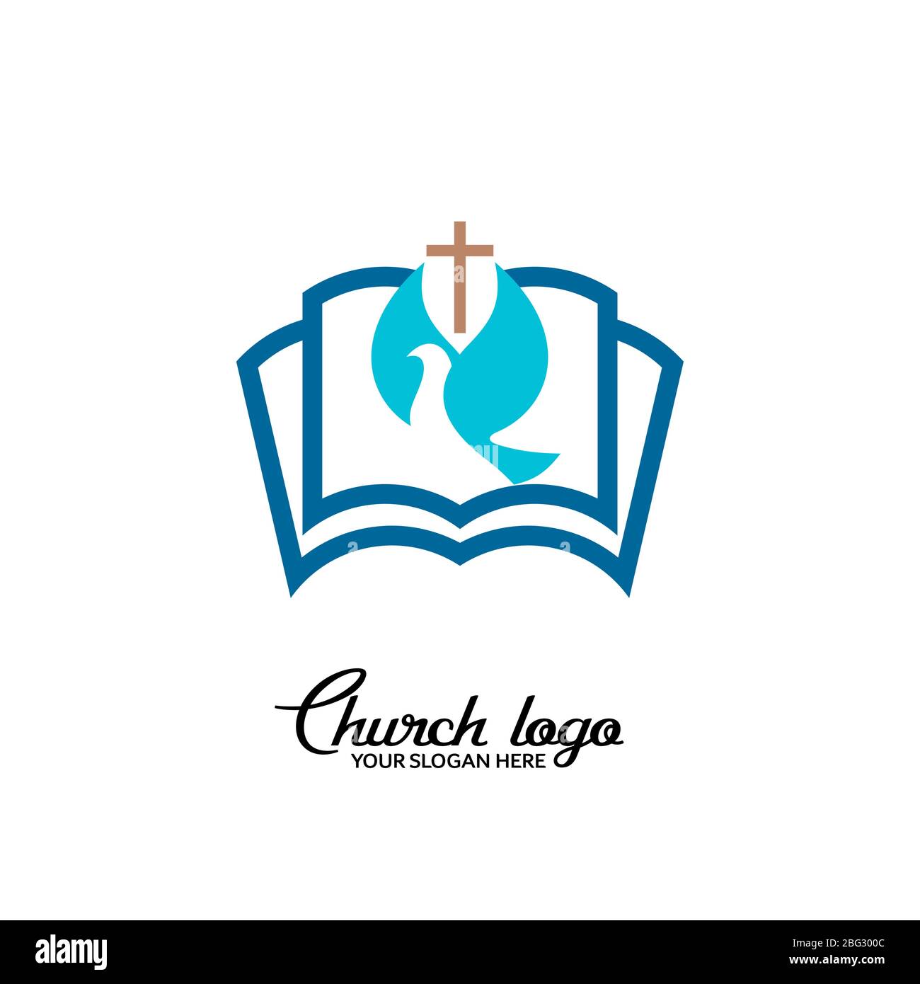 Holy Spirit With Bible Logo