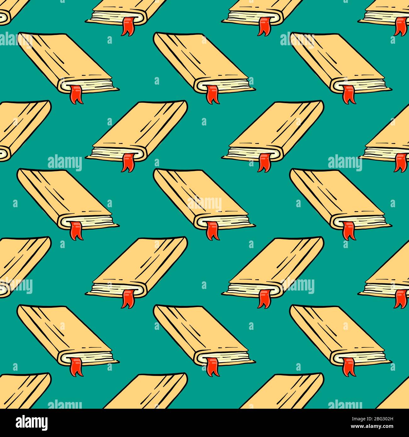 Book pattern, illustration, vector on white background Stock Vector ...