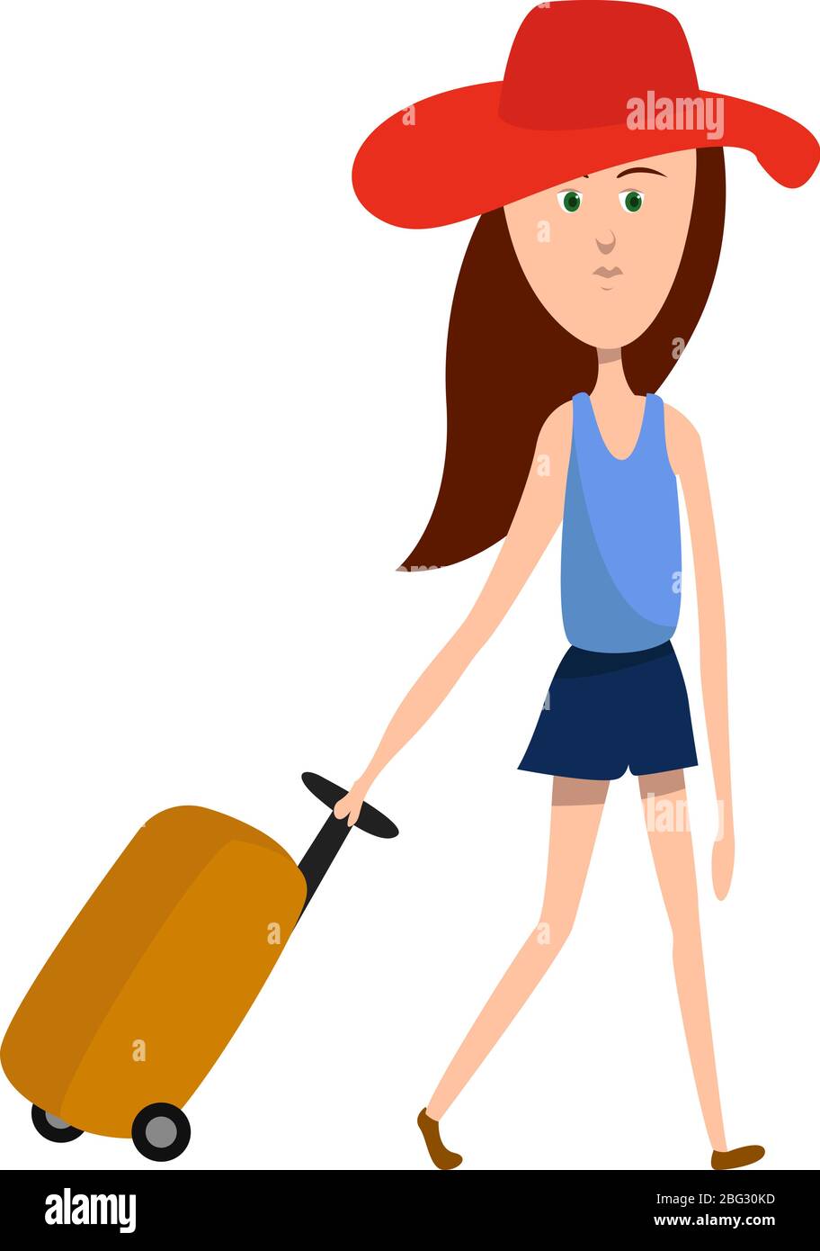 Woman tourist vector illustration Cut Out Stock Images & Pictures - Alamy