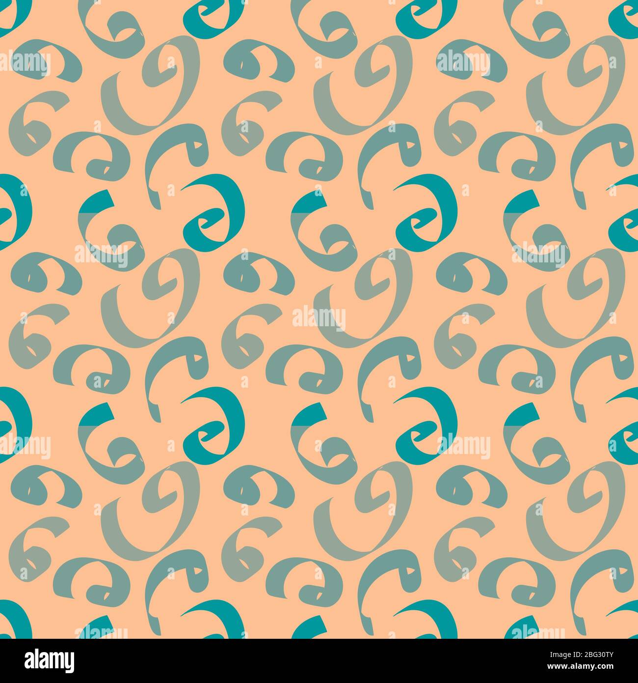 Squiggles pattern, illustration, vector on white background Stock ...