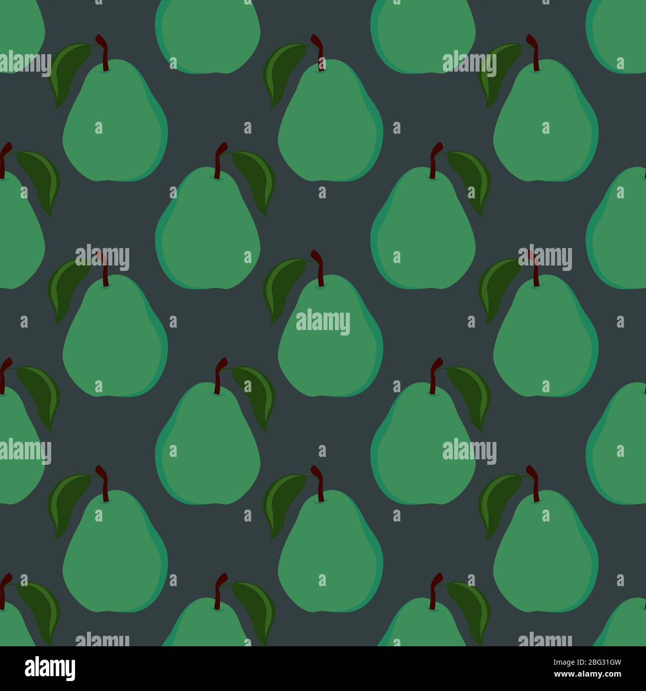 Pear pattern, illustration, vector on white background Stock Vector ...
