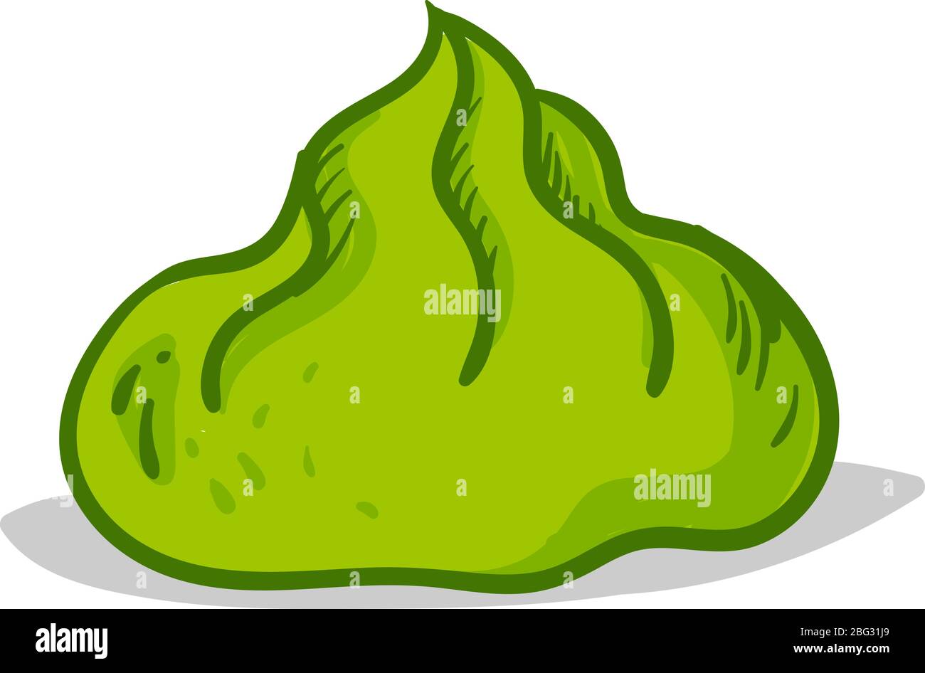 Green wasabi, illustration, vector on white background Stock Vector ...